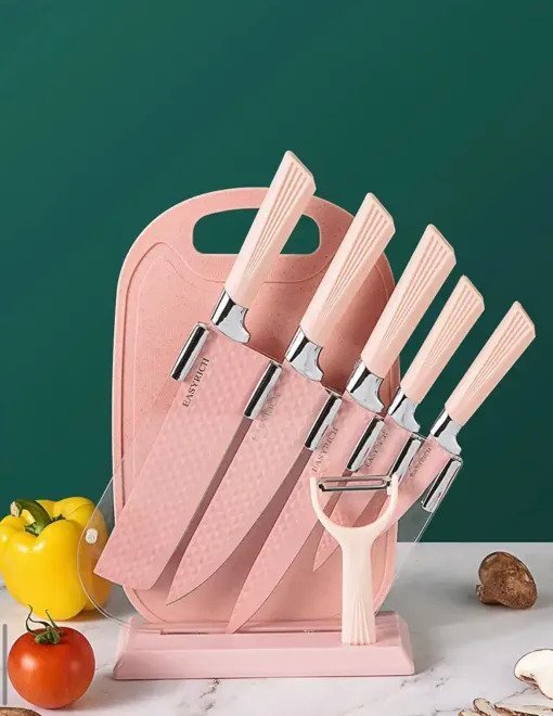 באלי buy - קנייה חכמה מתחילה כאן | סט סכינים וקולפן + מעמד וקרש חיתוך ...